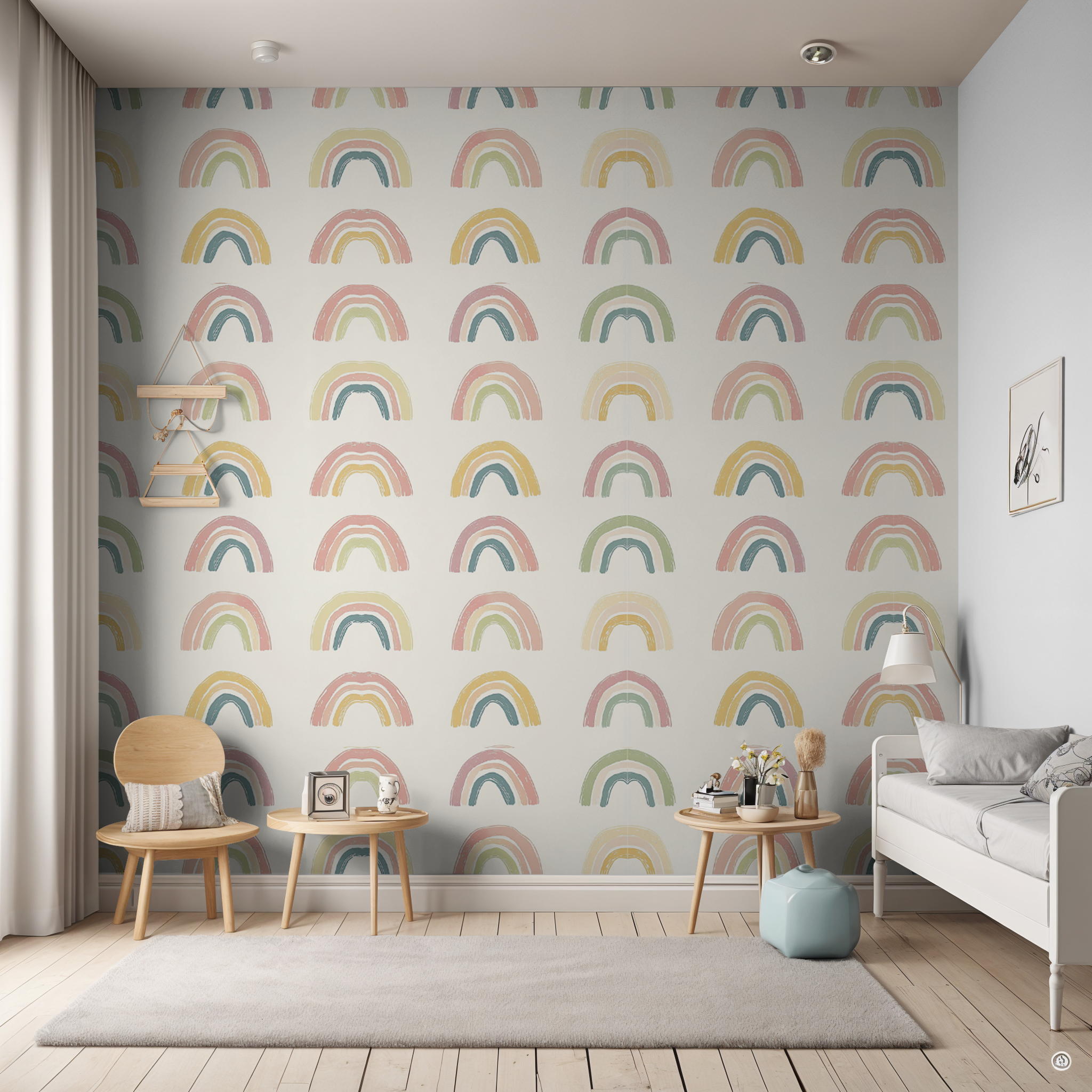 Rainbow Arch Pattern Wallpaper – Genie Art